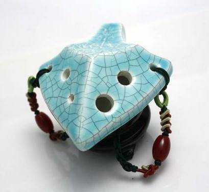 Spearhead Soprano C Jade Crackle - Songbird Ocarina